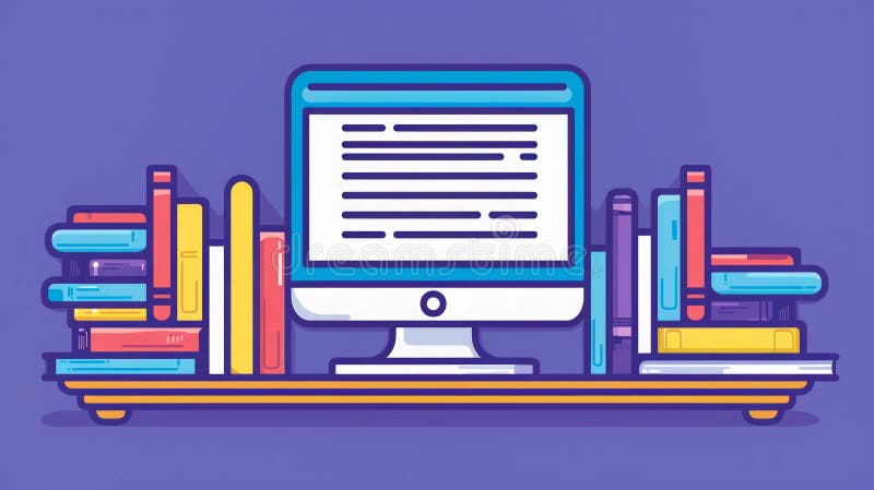 Digital Knowledge Seeker stock illustration. Illustration of knowledge ...