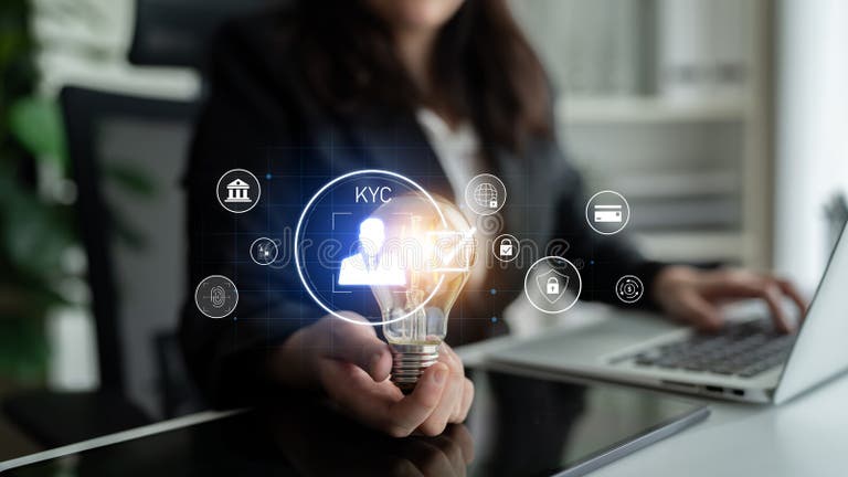 Digital KYC Verification Process with ID Authentication Latch Stock ...