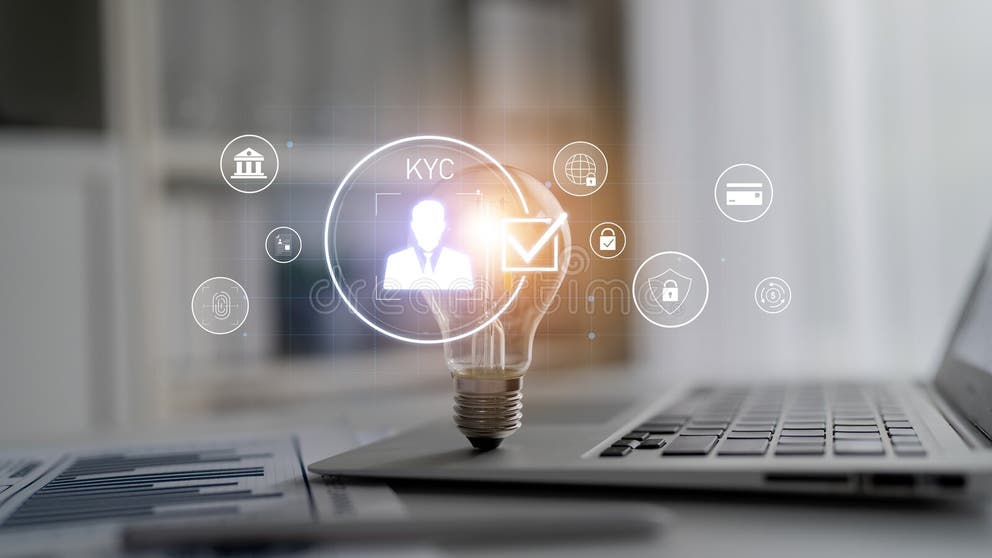 Digital KYC Verification Process with ID Authentication Latch Stock ...