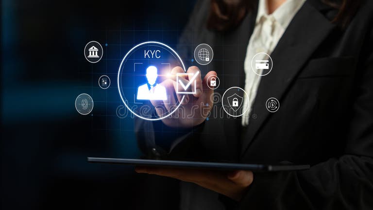 Digital KYC Verification Process with ID Authentication Latch Stock ...