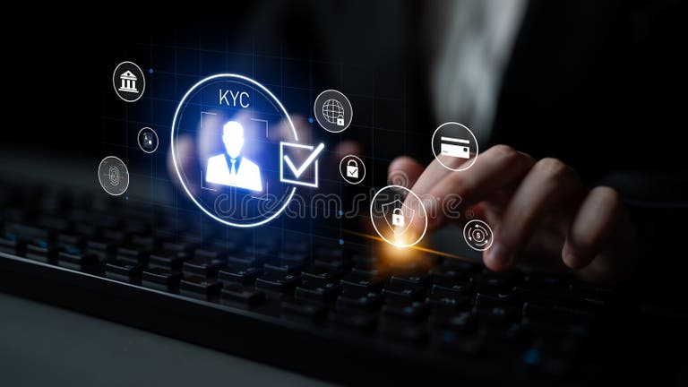 Digital KYC Verification Process with ID Authentication Latch Stock ...