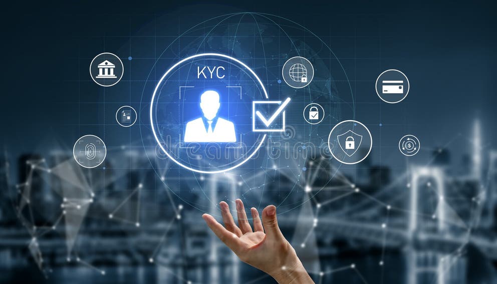 Digital KYC Verification Process with ID Authentication Vouch Stock Illustration - Illustration ...
