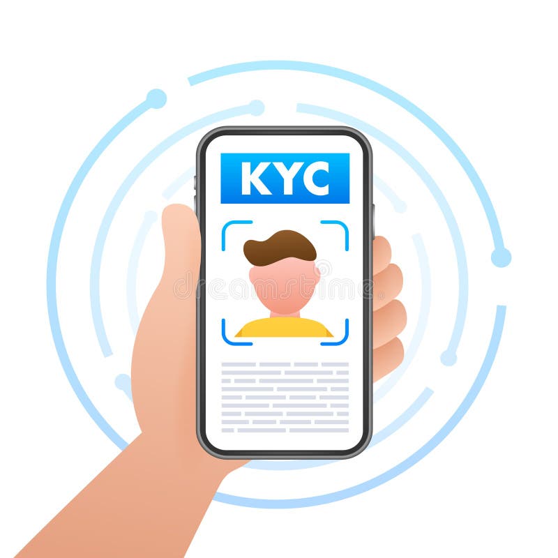 Digital KYC Verification Process on a Smartphone Screen with Facial ...