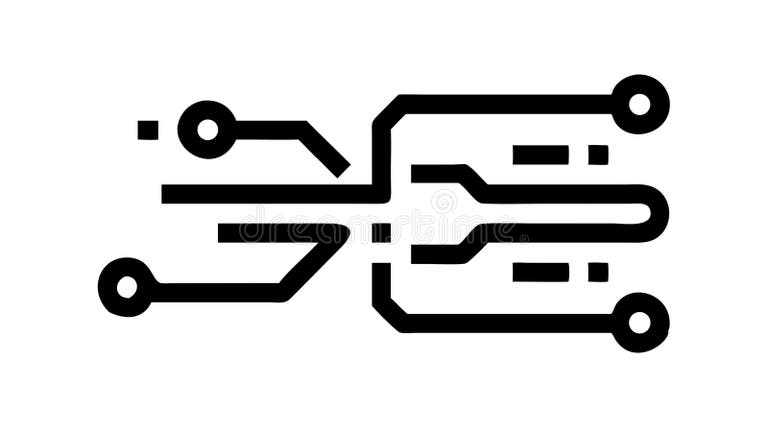 Digital Landscape Circuitry, Smart System Ecosystem, Vector Design ...