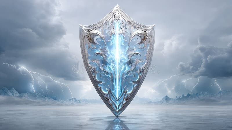 The White Shield with Blue Flame: a Symbol of Ultimate Cybersecurity ...