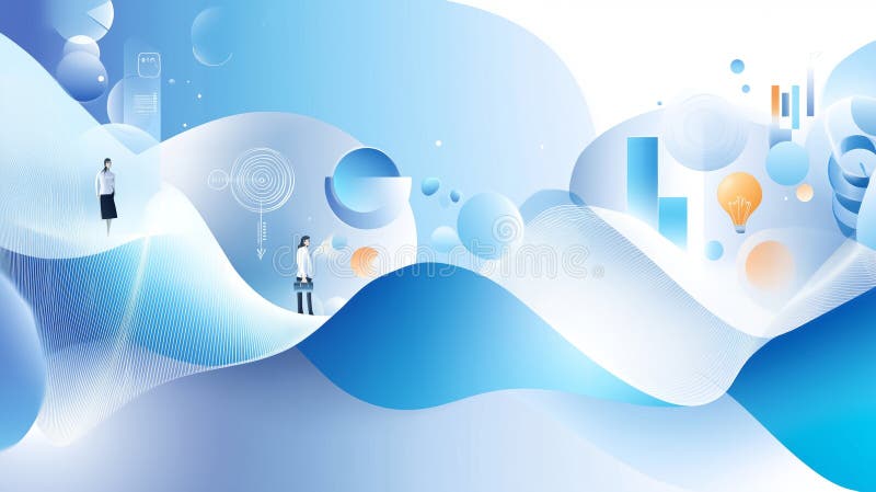 Digital Landscape Showcasing Abstract Figures and Fluid Shapes ...