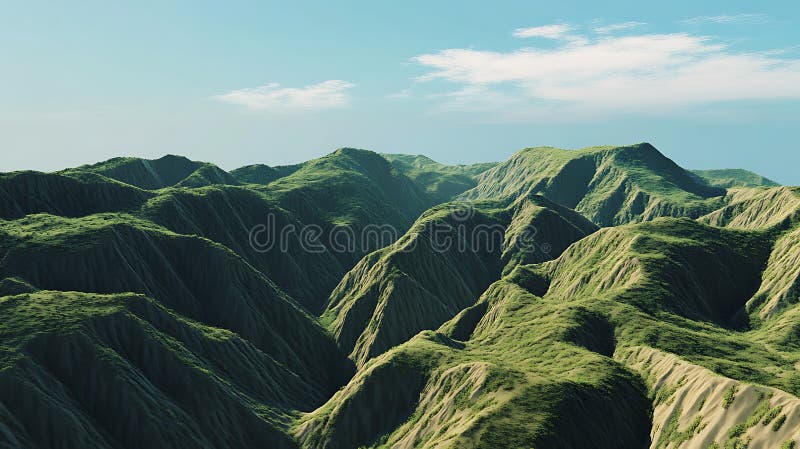 A Digital Landscape Where Flat 2D Terrains Rise into Fully Rendered 3D ...