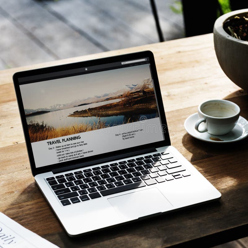 Digital Laptop Travel Planning Concept Stock Photo - Image of travel ...