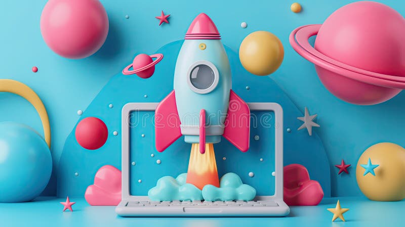 Digital Launch: Igniting a Space Rocket from a Laptop Screen - this ...