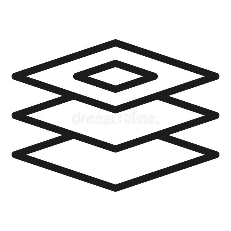 Digital Layer Icon Outline Vector. Edit Tool Stock Vector ...