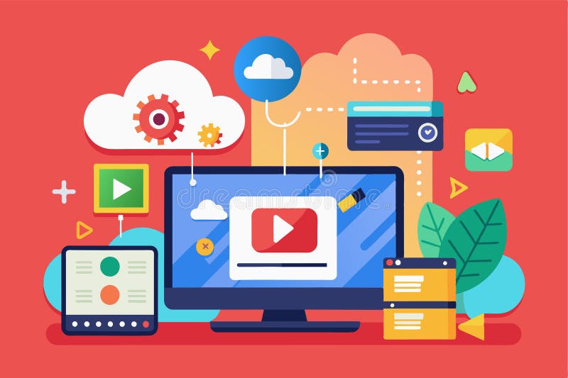 A Digital Layout Showcases a Customizable Interface for Video Uploads ...