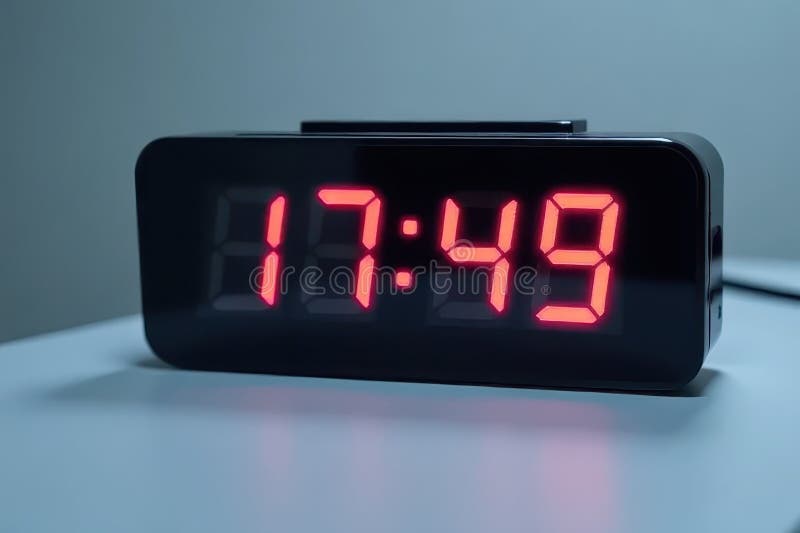 Digital LCD Clock with Hour and Minute Display Stock Illustration ...