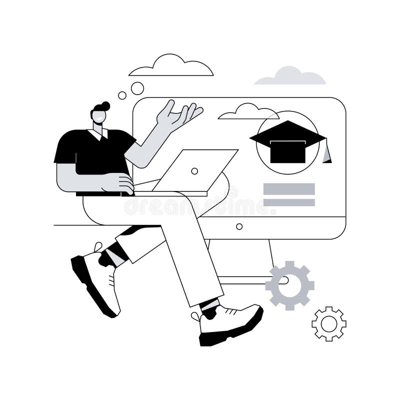 Digital Learning Abstract Concept Vector Illustration. Stock Vector ...