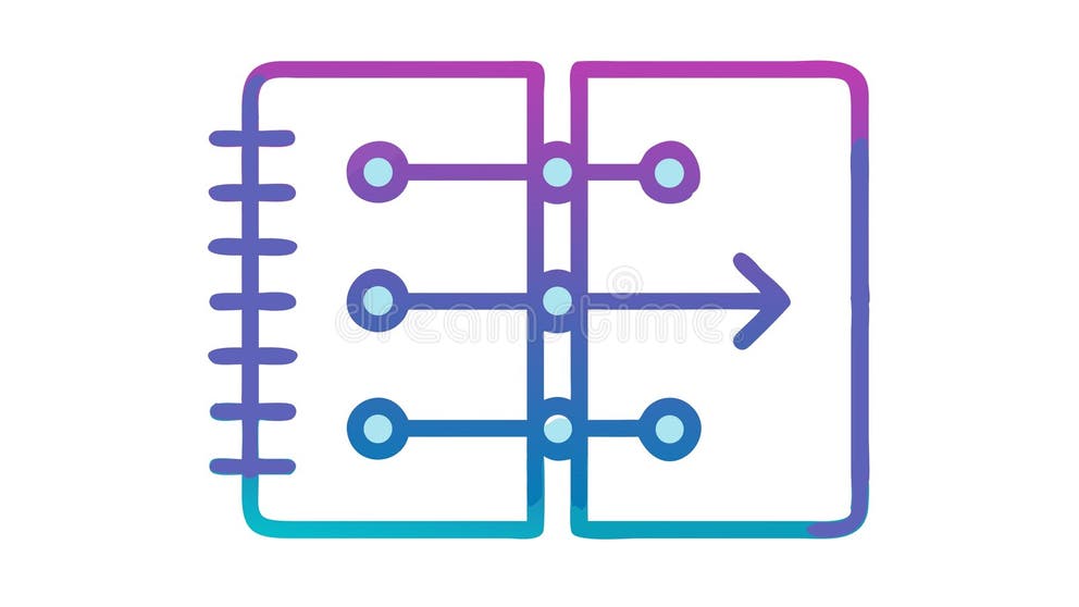 Digital Learning Book Icon - Circuit Board Knowledge, Vector Design ...