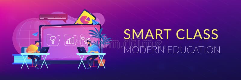 Digital Learning Header or Footer Banner. Stock Vector - Illustration ...