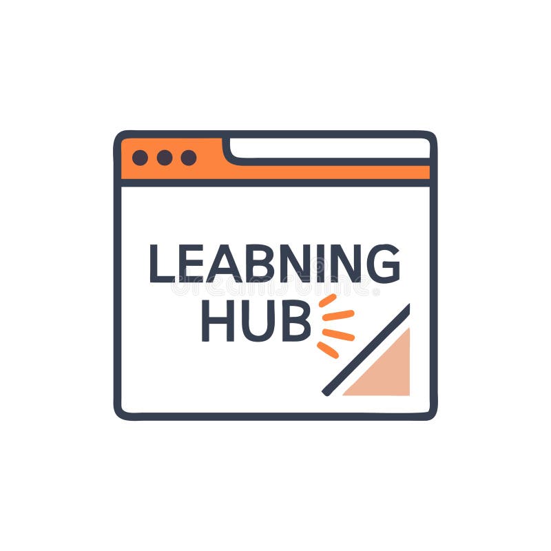 Digital Learning Hub Platform in Minimal Design Style Stock Photo ...