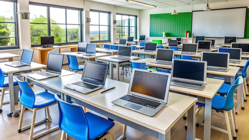 Digital Learning Hub: Technology and Innovation in Education Generative AI Stock Illustration ...