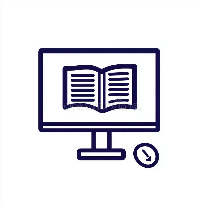 Digital Learning Icon stock illustration. Illustration of screen ...