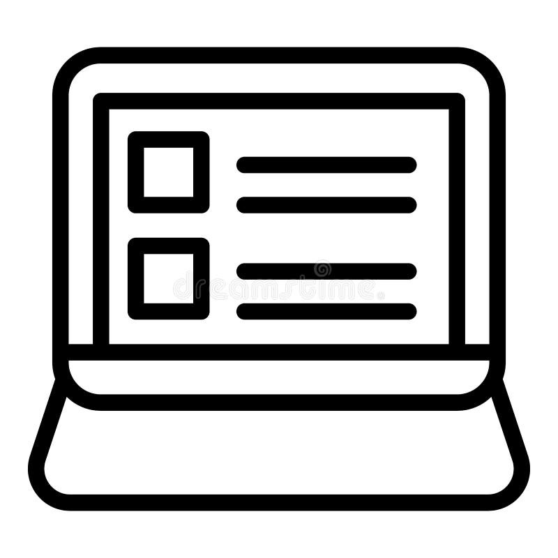 Digital Learning Icon, Outline Style Stock Vector - Illustration of ...