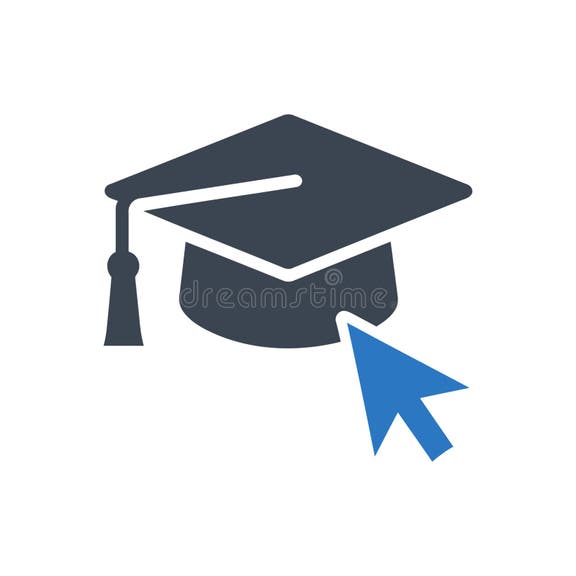 Digital Learning Pathway Icon Stock Vector - Illustration of graduation ...