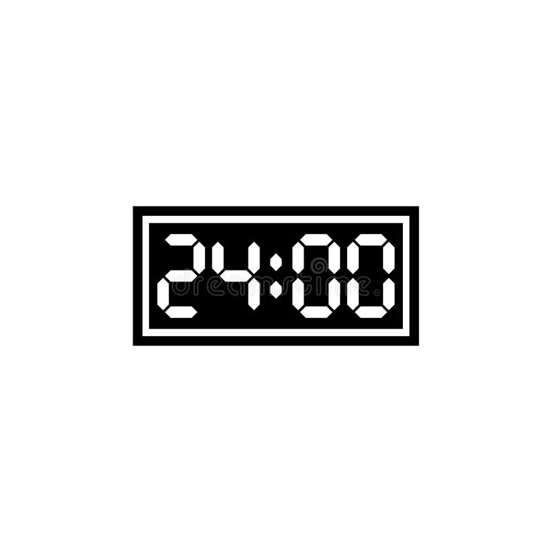 Digital LED Clock Displaying Midnight or Noon, Perfect for Time-related ...
