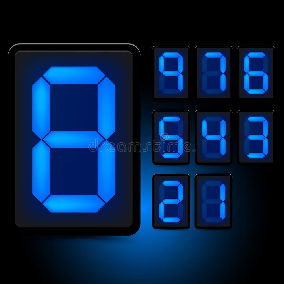 Digital Led Scoreboard Numbers Stock Illustrations – 532 Digital Led ...