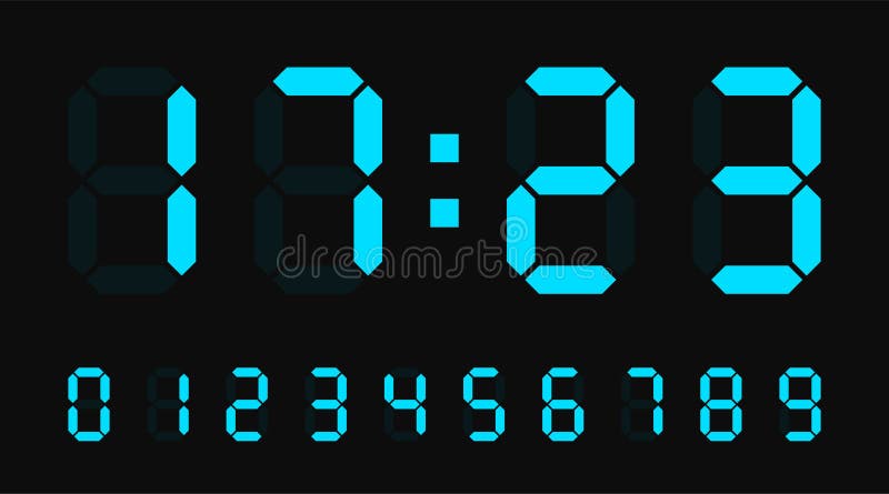 Digital Led Numbers. Electronic or Digital Clock Counter with Led ...