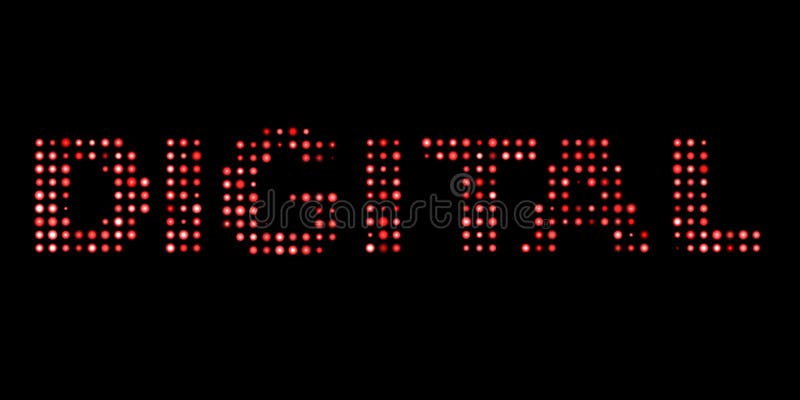 Digital led text stock illustration. Illustration of fantasy - 153828805