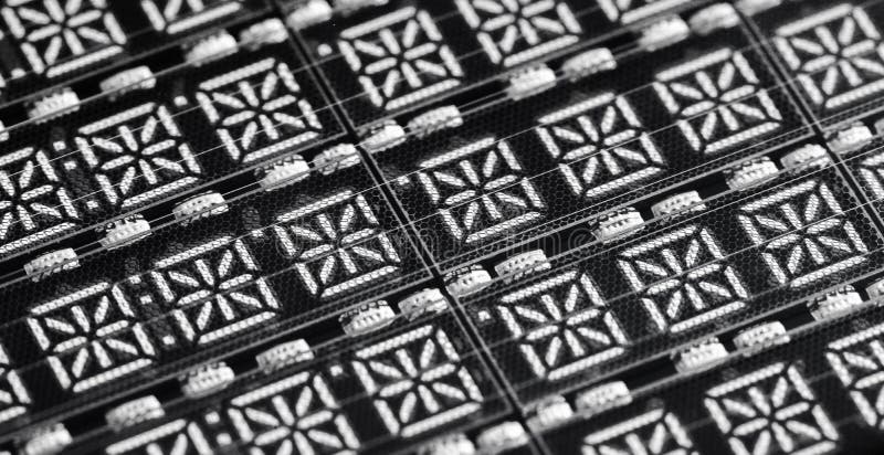 Digital LED Text Display Panel, Close-up Photo Stock Photo - Image of ...