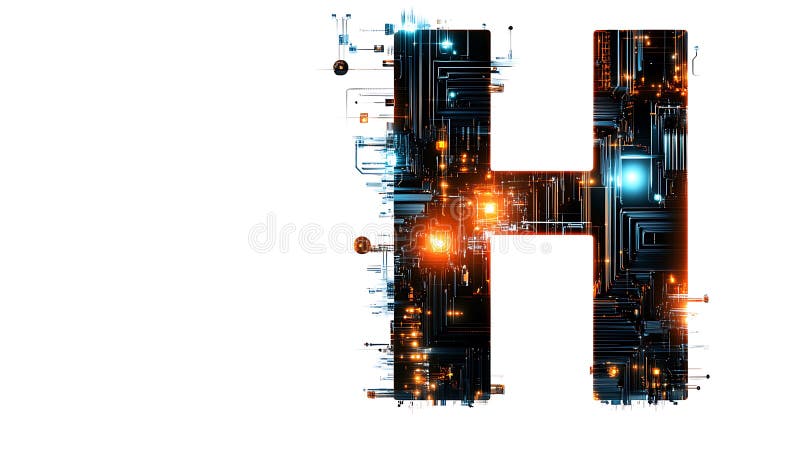Letter B Circuits Logo Template Stock Vector - Illustration of graphic ...