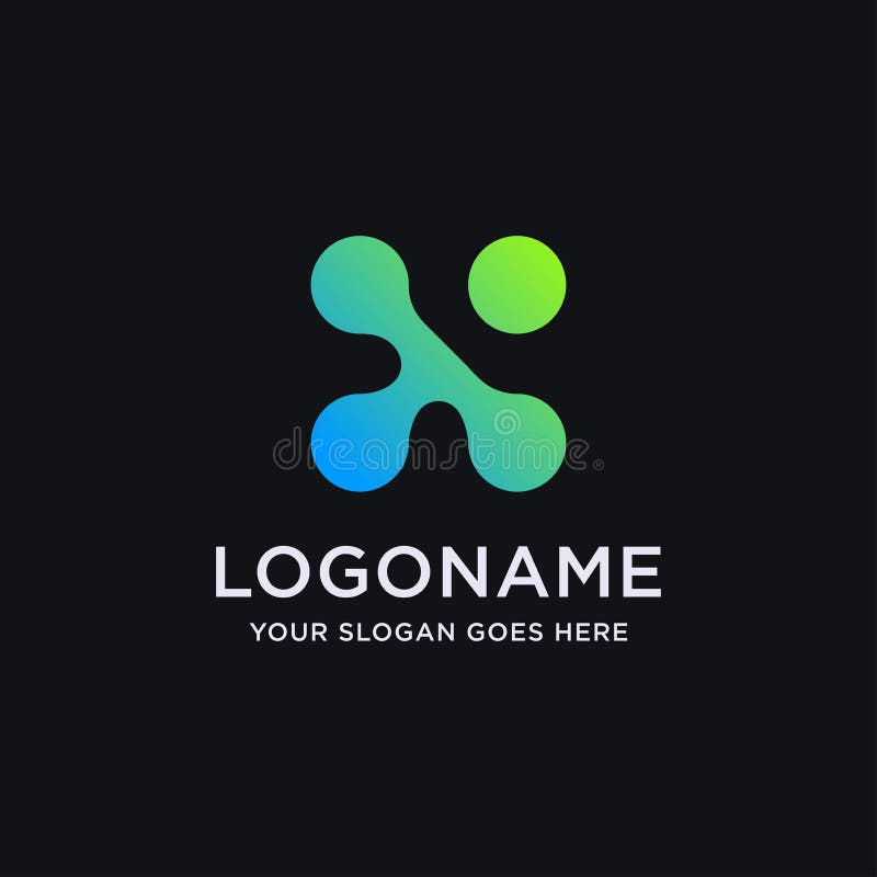 Digital a Letter Logo Isolated on White Background Stock Vector ...