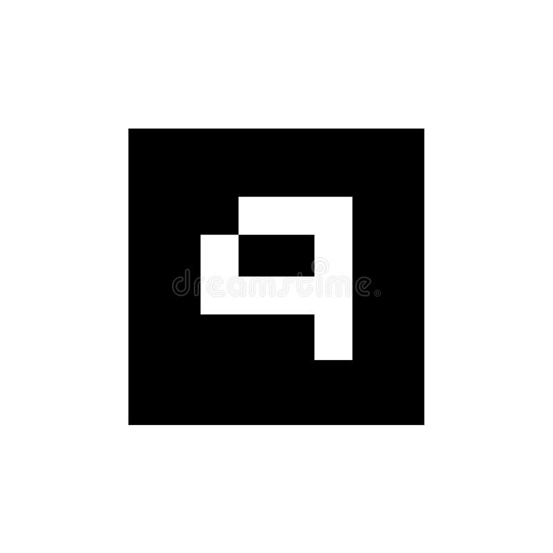 Digital Letter Q Logo Design, Q Icon Concept Combined with Square Shape ...
