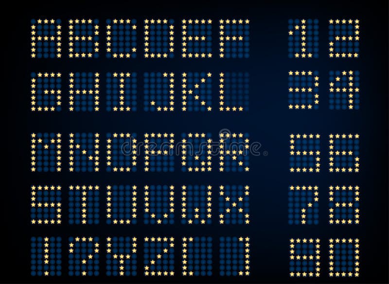 Digital Letters and Numerals Stock Illustration - Illustration of ...