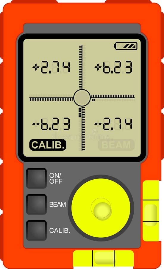 Digital leveler stock vector. Illustration of display - 45740012