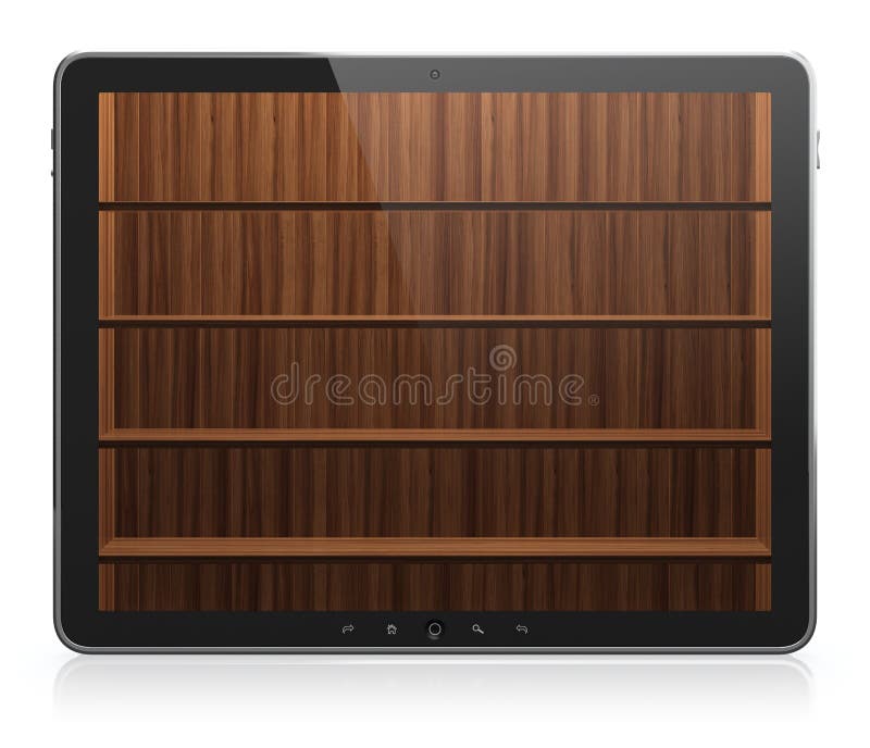 Digital library stock illustration. Illustration of laptop - 26116775