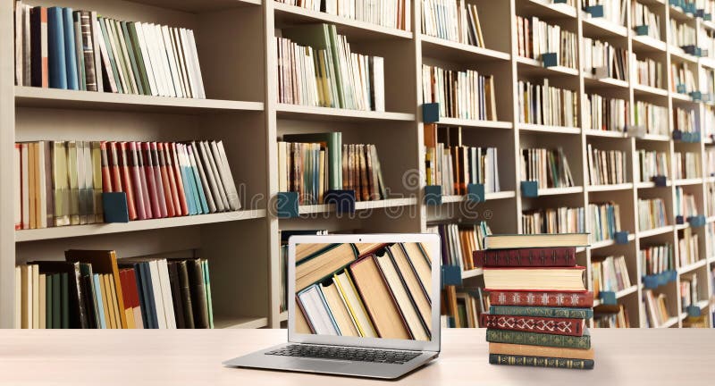 Digital library stock photo. Image of computer, information - 20189638