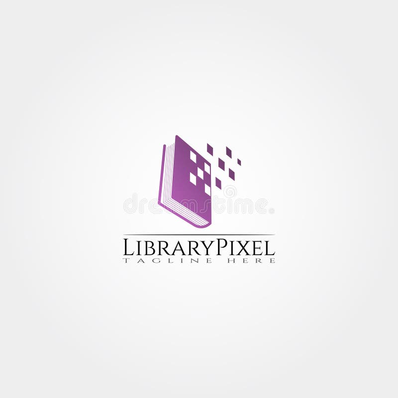Digital Library Icons Template, Creative Vector Logo Design ...