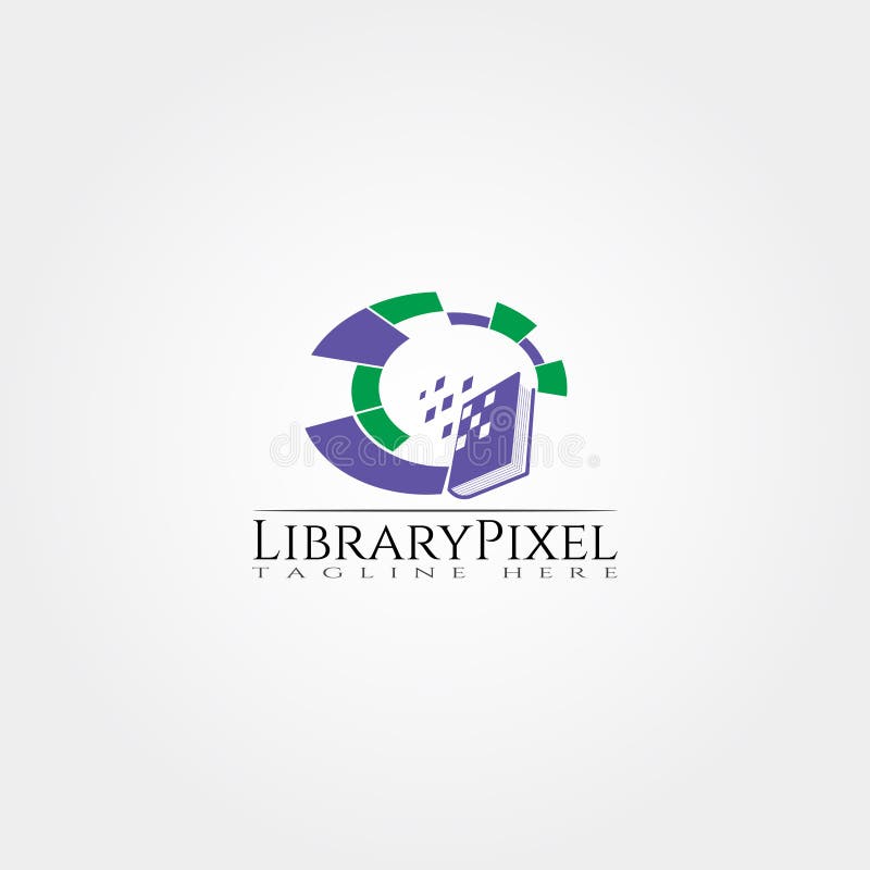 Digital Library Icons Template, Creative Vector Logo Design ...
