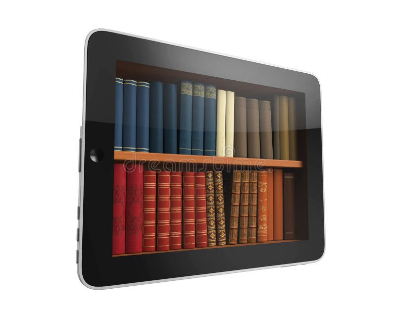 Digital Library and Online Education Concept - Laptop Computer with ...