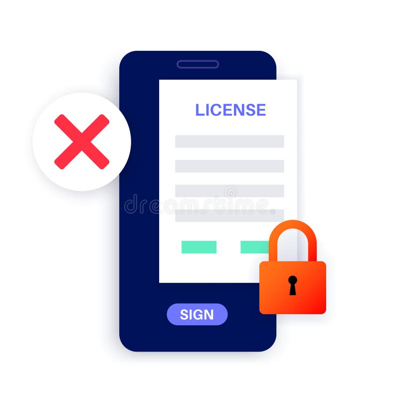 Digital license reject stock vector. Illustration of license - 259777616 Digital license reject stock vector. Illustration of license - 259777616