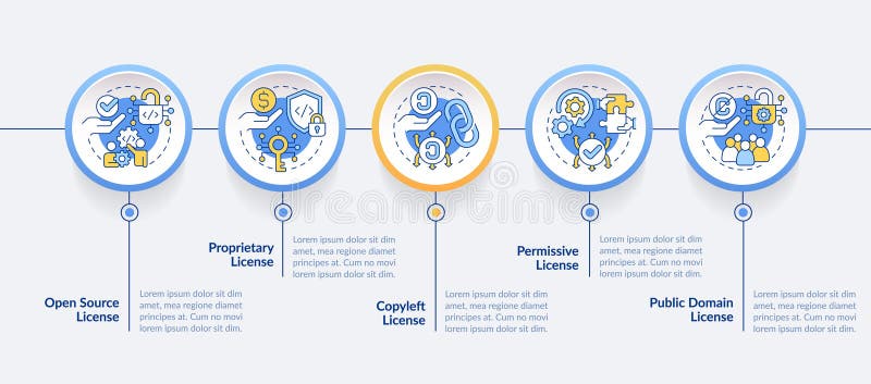 Digital Licenses Types Circle Infographic Template Stock Vector ...