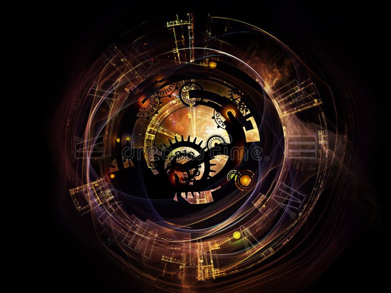 Digital Life of Clockwork stock illustration. Illustration of ...