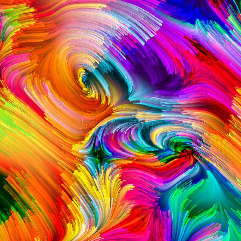 Digital Life of Liquid Color Stock Illustration - Illustration of ...