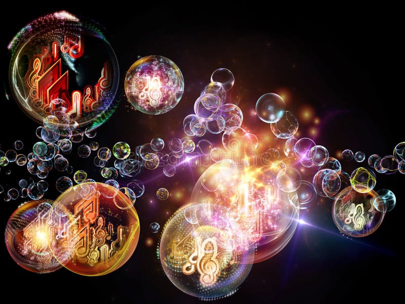 Digital Life of Music stock illustration. Illustration of element ...