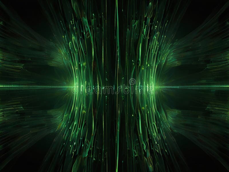 Digital Light Art, Green Color, Abstract, Pattern, Background Stock ...