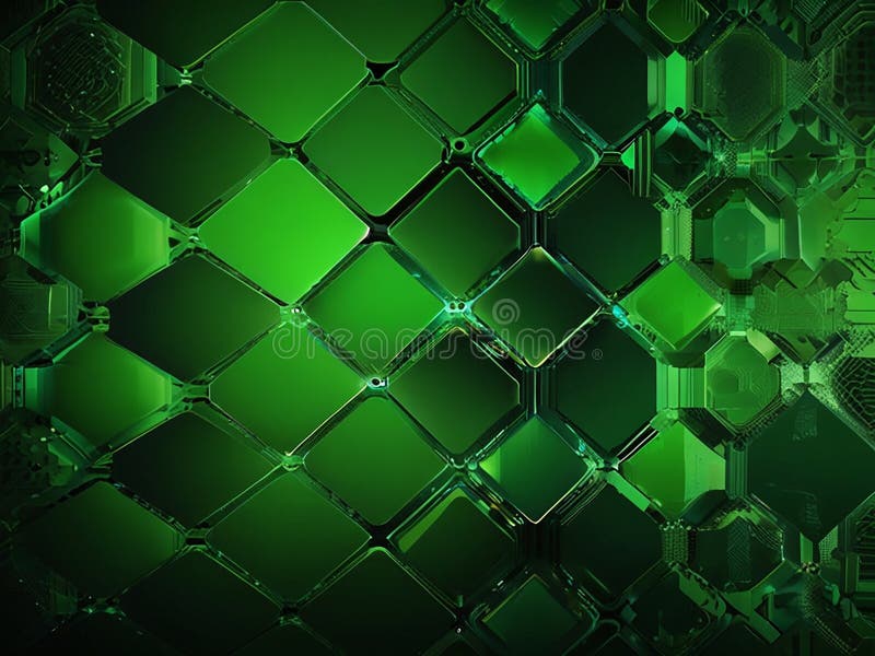 Digital Light Art, Green Color, Abstract, Pattern, Background Stock ...