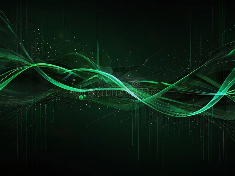 Digital Light Art, Green Color, Abstract, Pattern, Background Stock ...