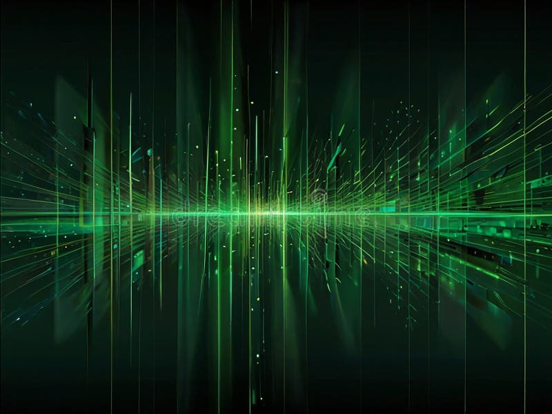 Digital Light Art, Green Color, Abstract, Pattern, Background Stock ...