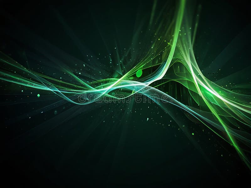 Digital Light Art, Green Color, Abstract, Pattern, Background Stock ...