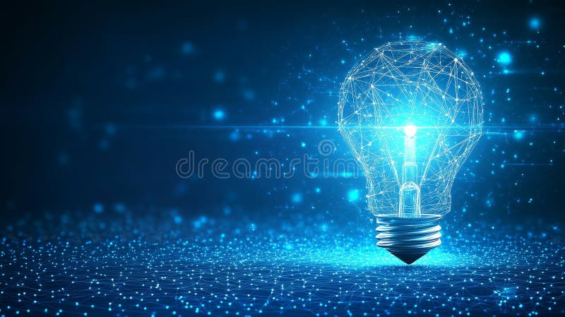 Digital Light Bulb Representation of Innovative Ideas, Conceptualizing ...